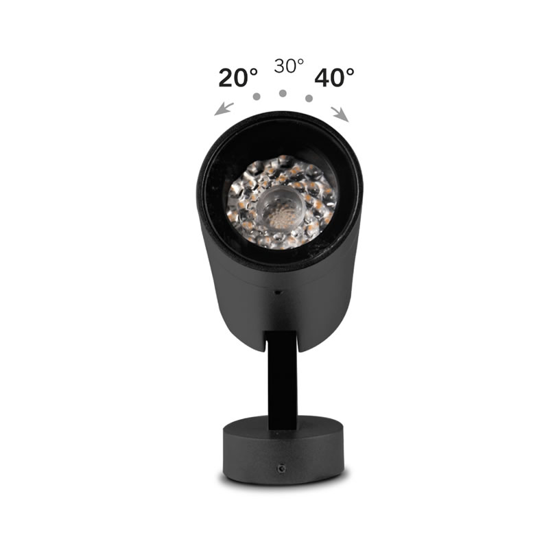 Flower ZOOM Adjustable outdoor LED spotlight with multi-focal optic ...